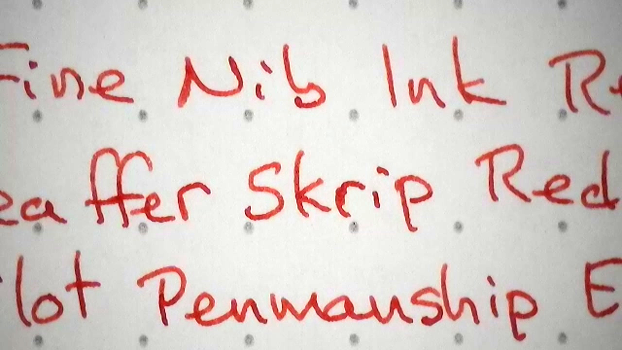 Extra Fine Nib Ink Review: Sheaffer Skrip Red : r/fountainpens