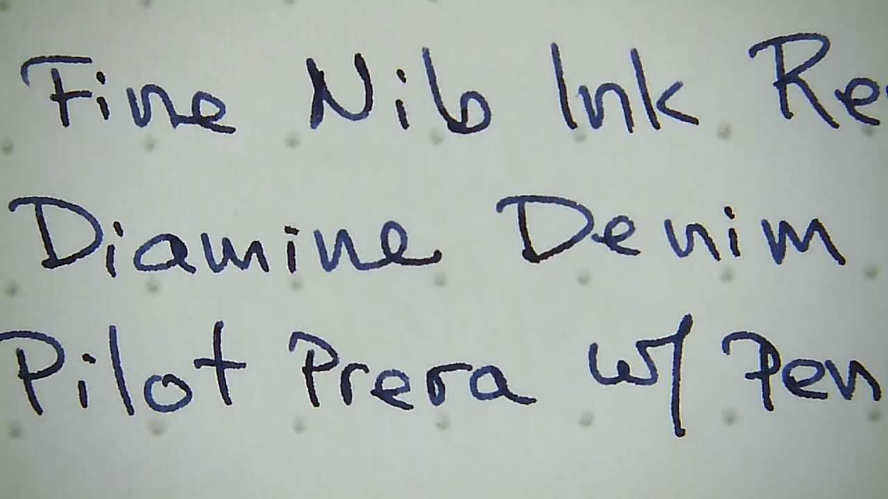 Extra Fine Nib Ink Review: Diamine Denim : r/fountainpens