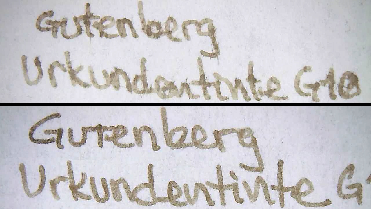 Extra Fine Nib Ink Review: Gutenberg Urkundentinte G10 : r/fountainpens