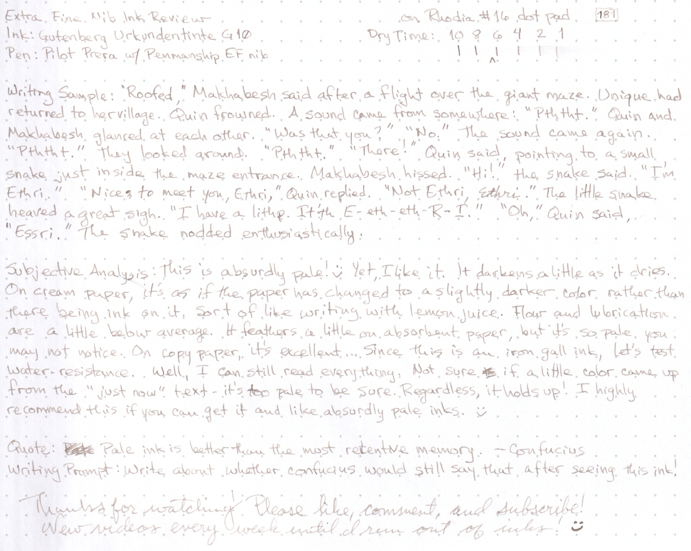 Extra Fine Nib Ink Review: Gutenberg Urkundentinte G10 : r/fountainpens