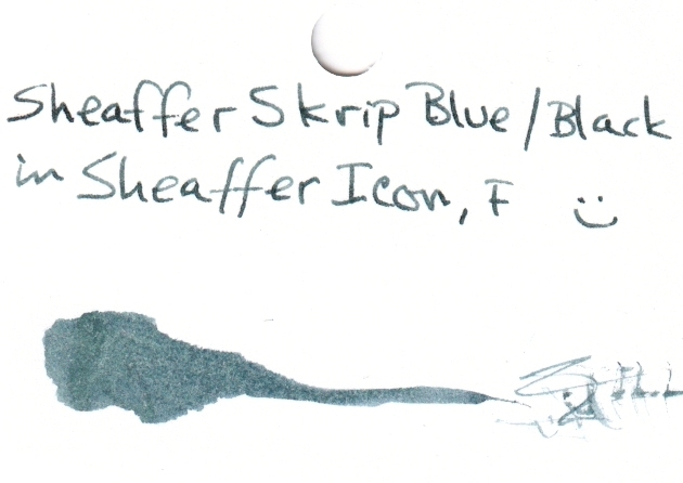Extra Fine Nib Ink Review: Sheaffer Skrip Blue/Black : r/fountainpens