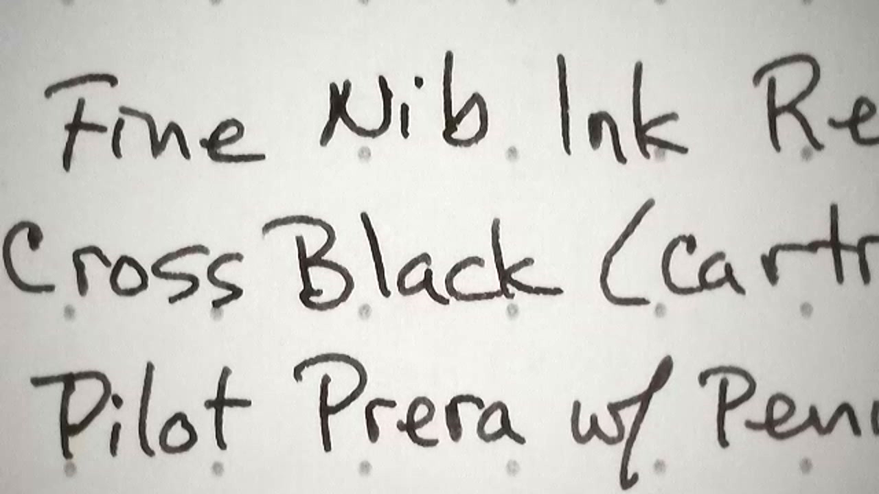 Extra Fine Nib Ink Review: Cross Black : r/fountainpens