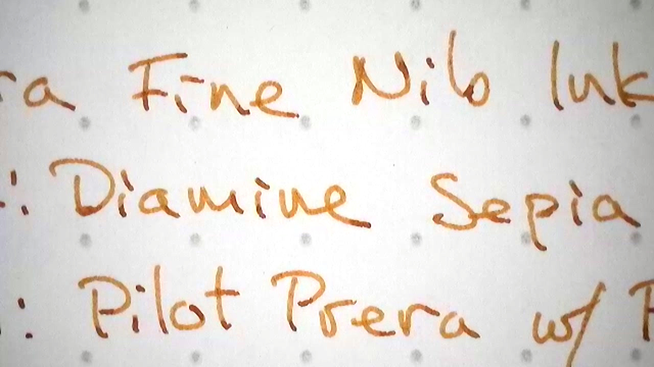 Extra Fine Nib Ink Review: Diamine Sepia : r/fountainpens