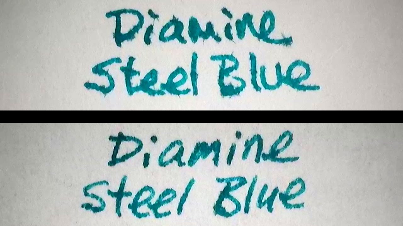 Extra Fine Nib Ink Review: Diamine Steel Blue : r/fountainpens