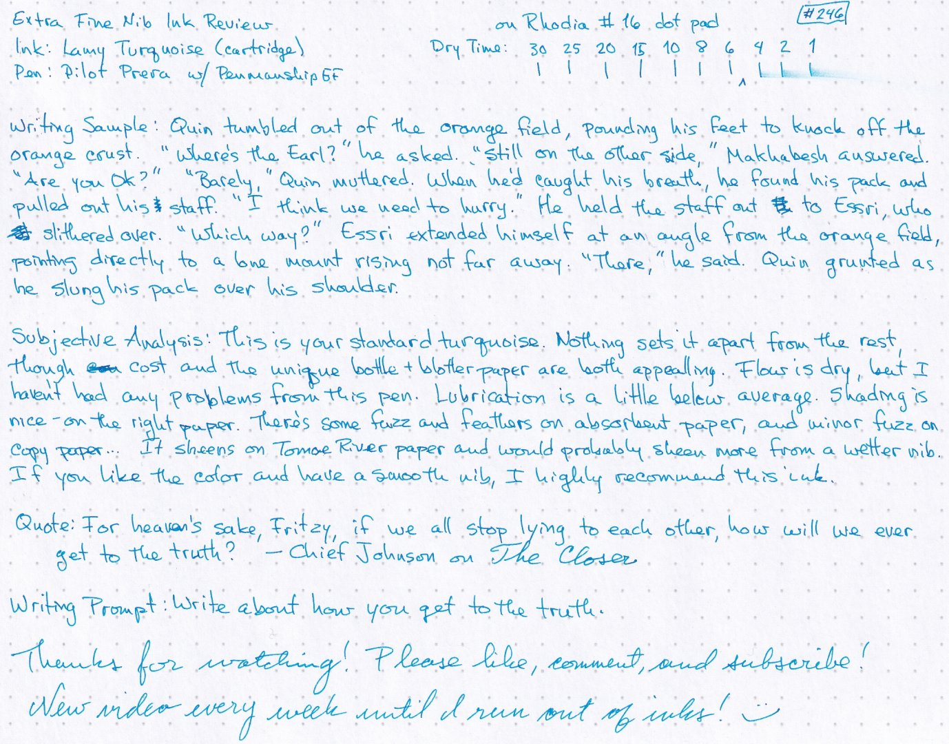 Extra Fine Nib Ink Review: Lamy Turquoise : r/fountainpens