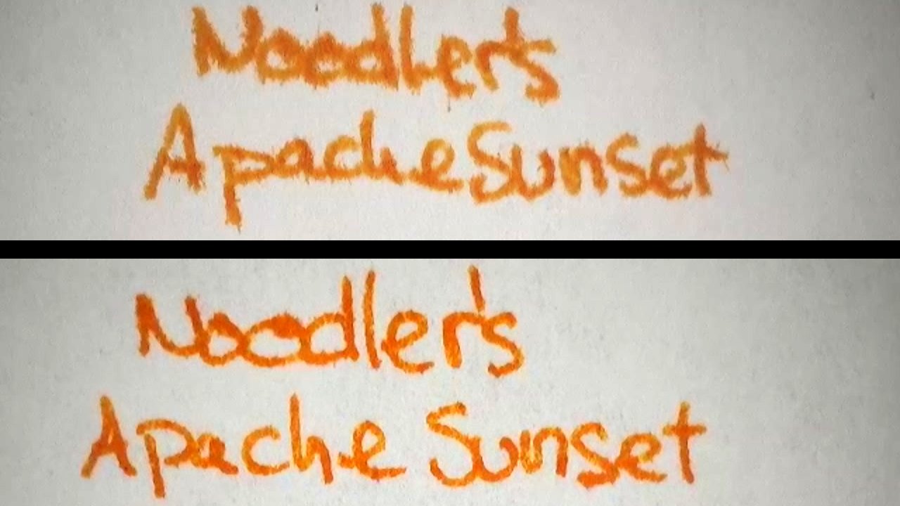 Extra Fine Nib Ink Review: Noodler's Apache Sunset : r/fountainpens