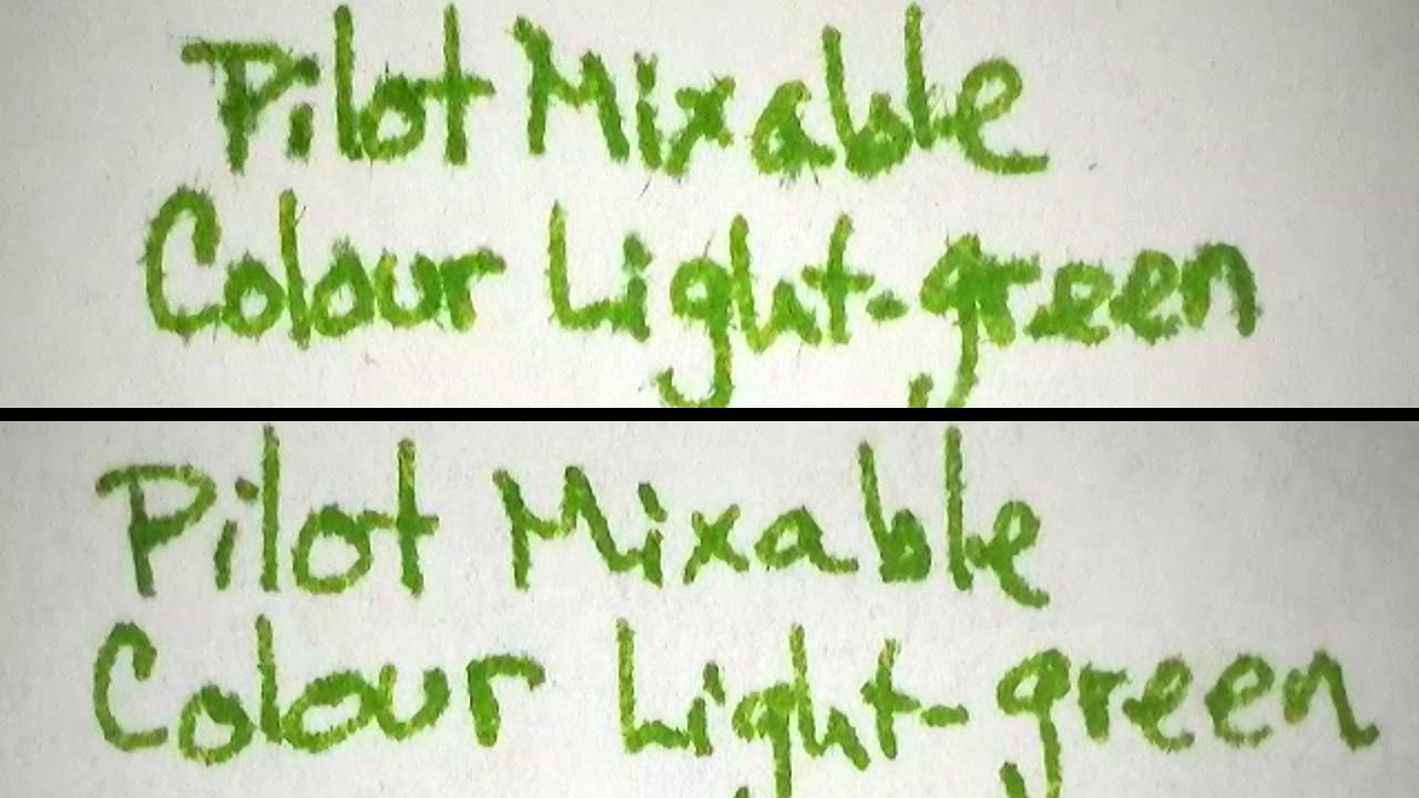 Extra Fine Nib Ink Review: Pilot Mixable Colour Light-green : r ...