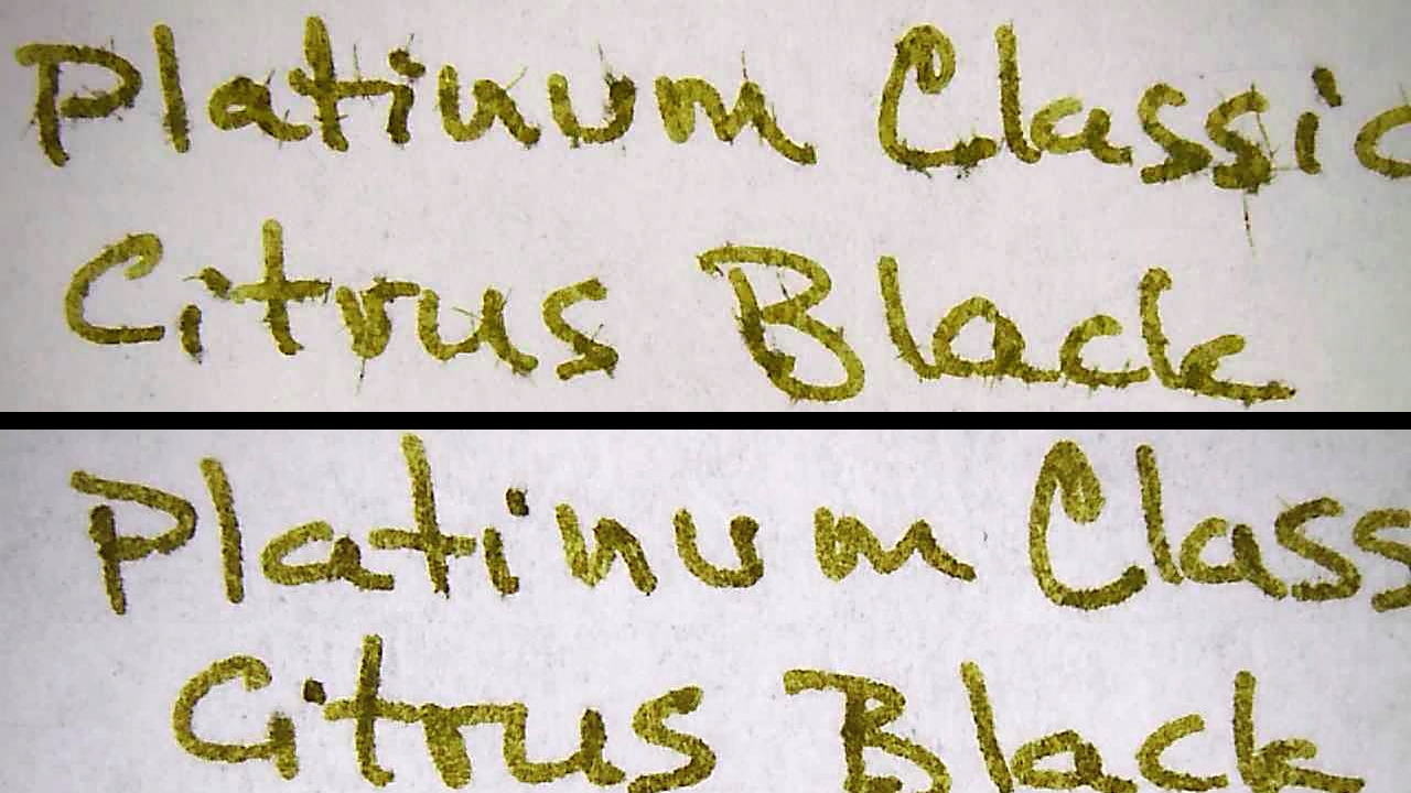 Extra Fine Nib Ink Review: Platinum Classic Citrus Black : r/fountainpens