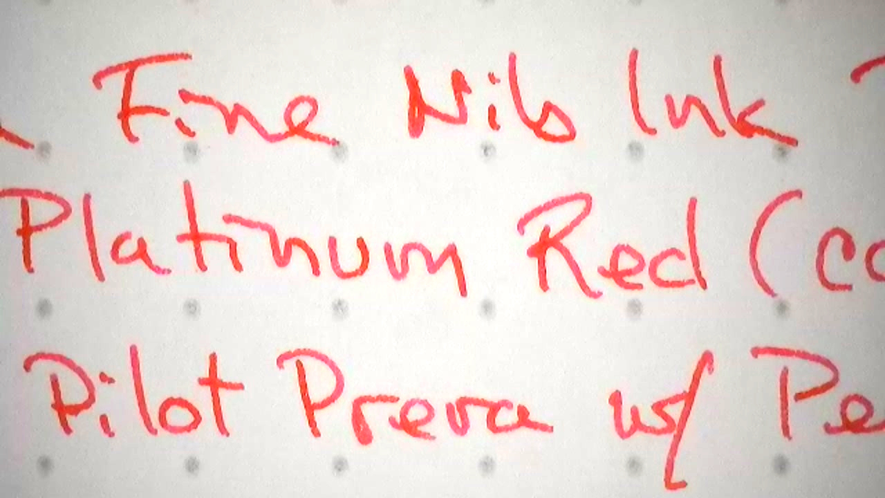 Extra Fine Nib Ink Review: Platinum Red : r/fountainpens
